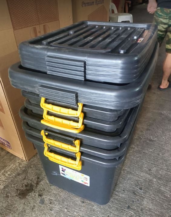 143L BIG BLACK STORAGE BOXES - To Diliman QC on Carousell