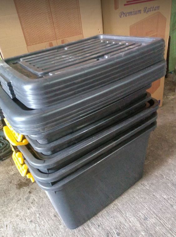 143L BIG BLACK STORAGE BOXES - To Diliman QC on Carousell