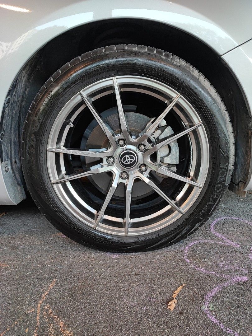 18" hype silver rims and tyres, Car Accessories, Tyres & Rims on Carousell