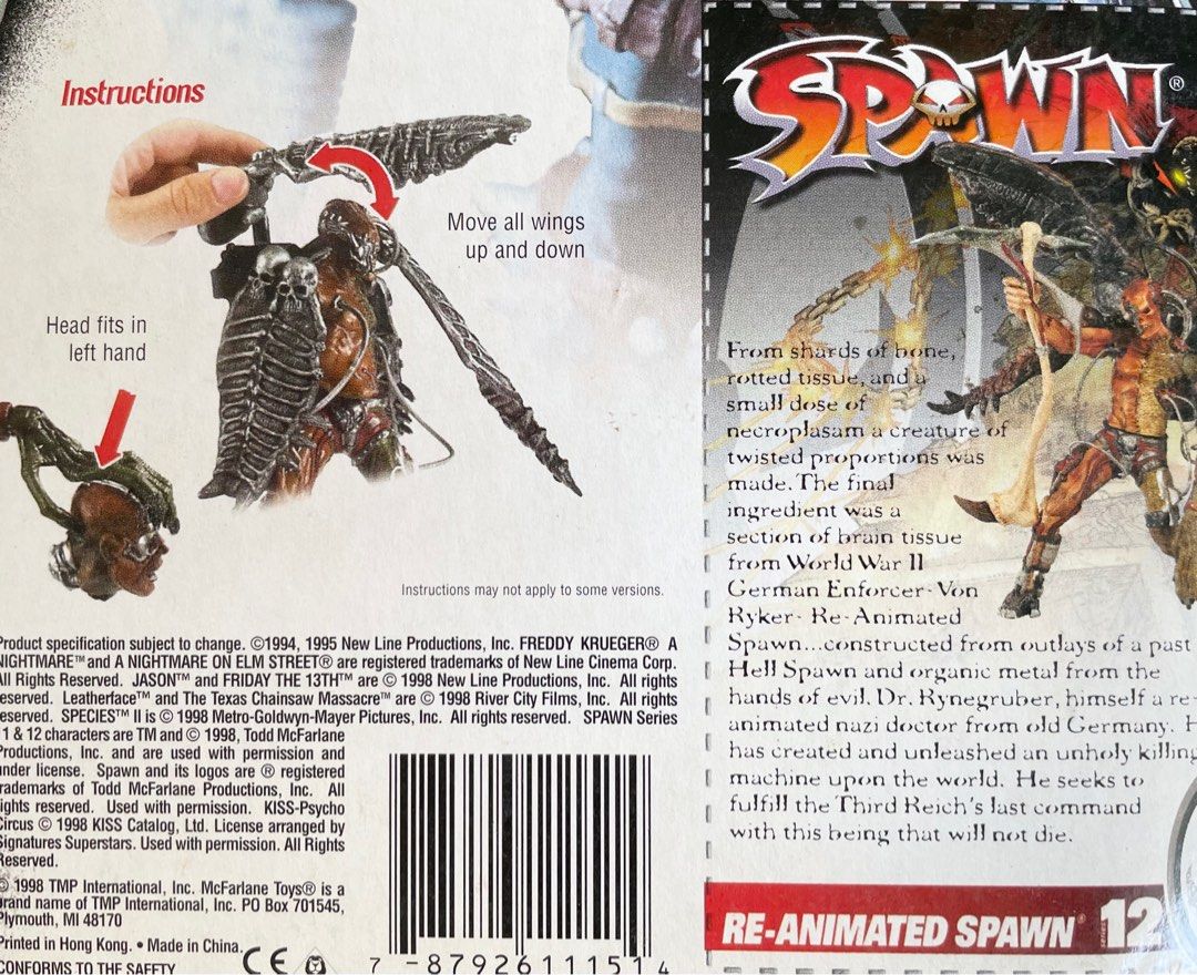 1998 RE-ANIMATED SPAWN Series 12, Hobbies & Toys, Toys & Games on Carousell
