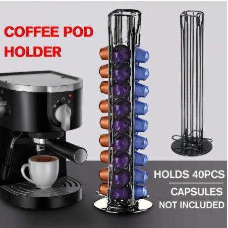 360° Nespresso Coffee Capsule Rotating Rack Rotating Metal Display ...