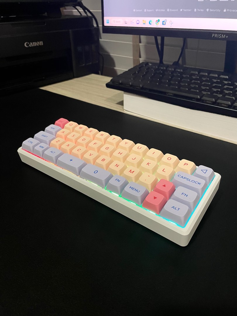40% custom mechanical keyboard (marshmellow keycaps), Computers & Tech, Parts & Accessories ...