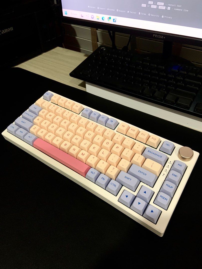 75% custom mechanical keyboard (Marshmellow keycaps), Computers & Tech, Parts & Accessories ...