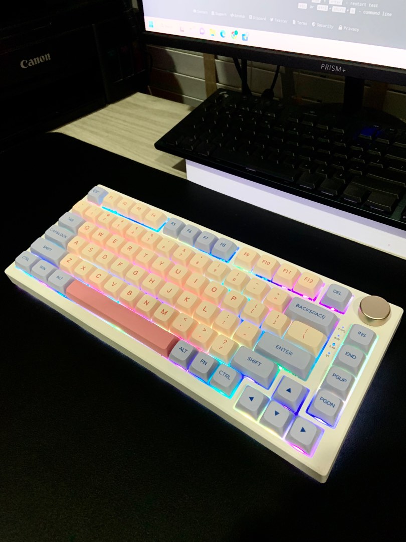 75% custom mechanical keyboard (Marshmellow keycaps), Computers & Tech, Parts & Accessories ...