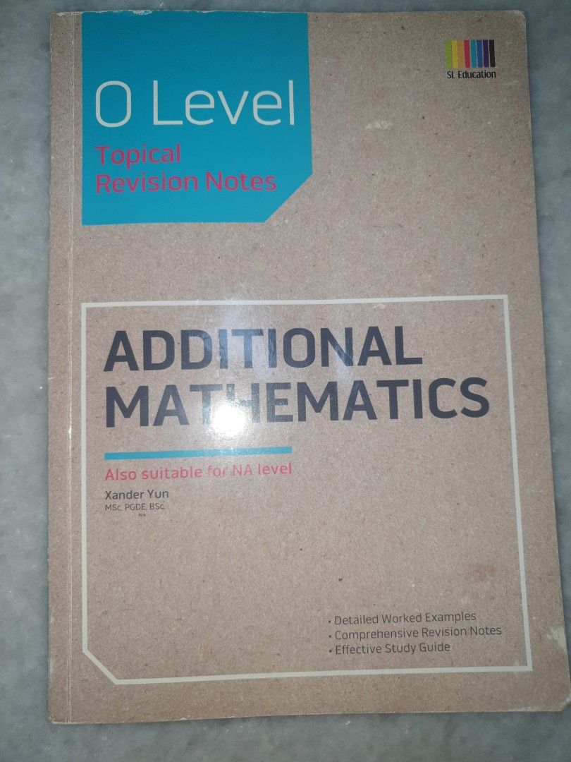 Additional Mathematics Revision Notes, Hobbies & Toys, Books ...