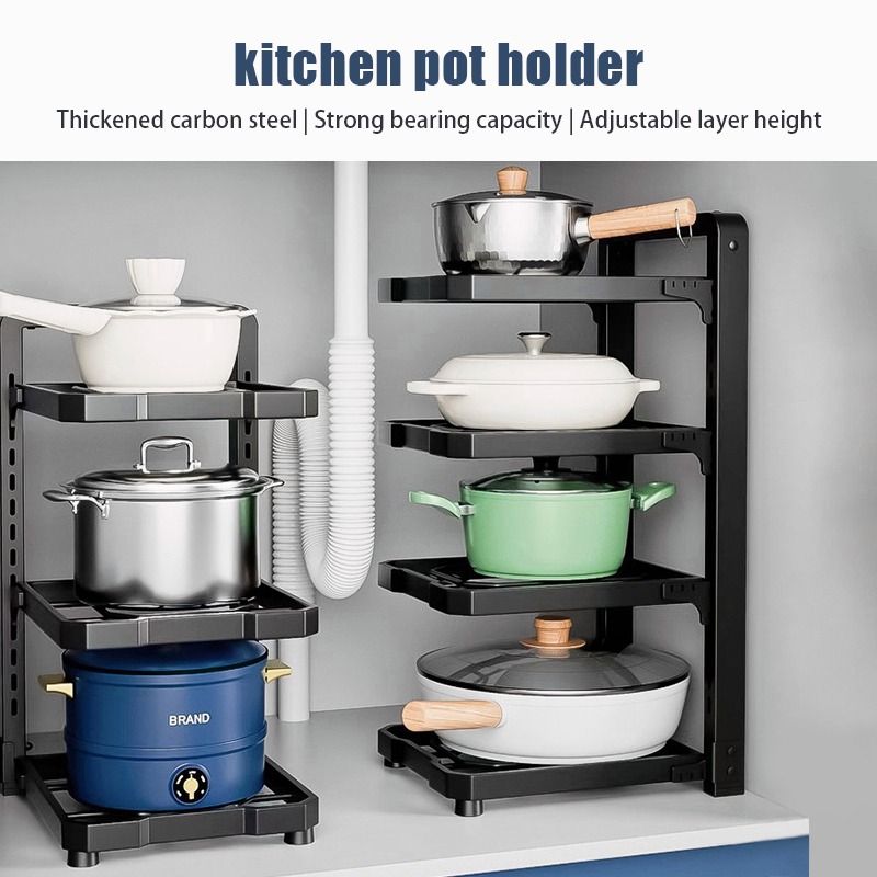 Adjustable Pot Rack Kitchen Organizer, Furniture & Home Living ...