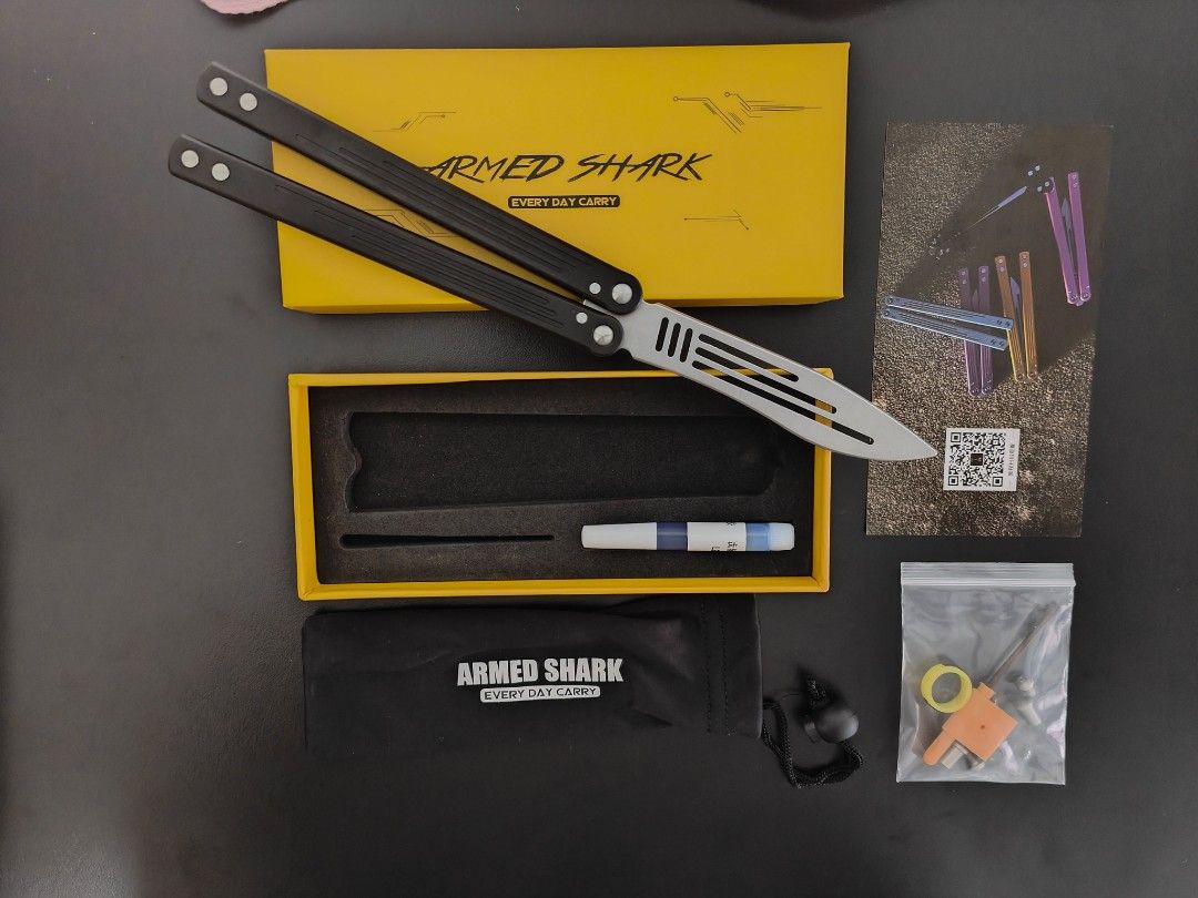 Armed Shark Zephyr balisong, Hobbies & Toys, Toys & Games on Carousell