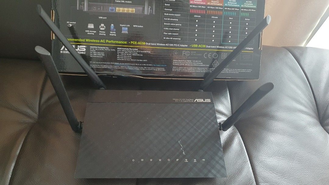 Asus 802.11ac dual band router- RT-AC1200G+Wireless-AC1200, Computers ...