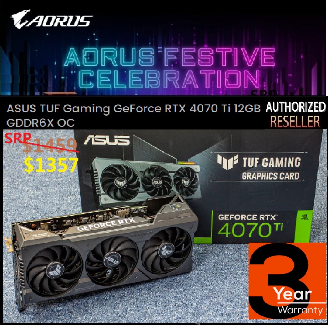 ASUS TUF Gaming RTX 4070 Ti OC Edition 12GB[TUF-RTX4070TI-O12G-GAMING ...