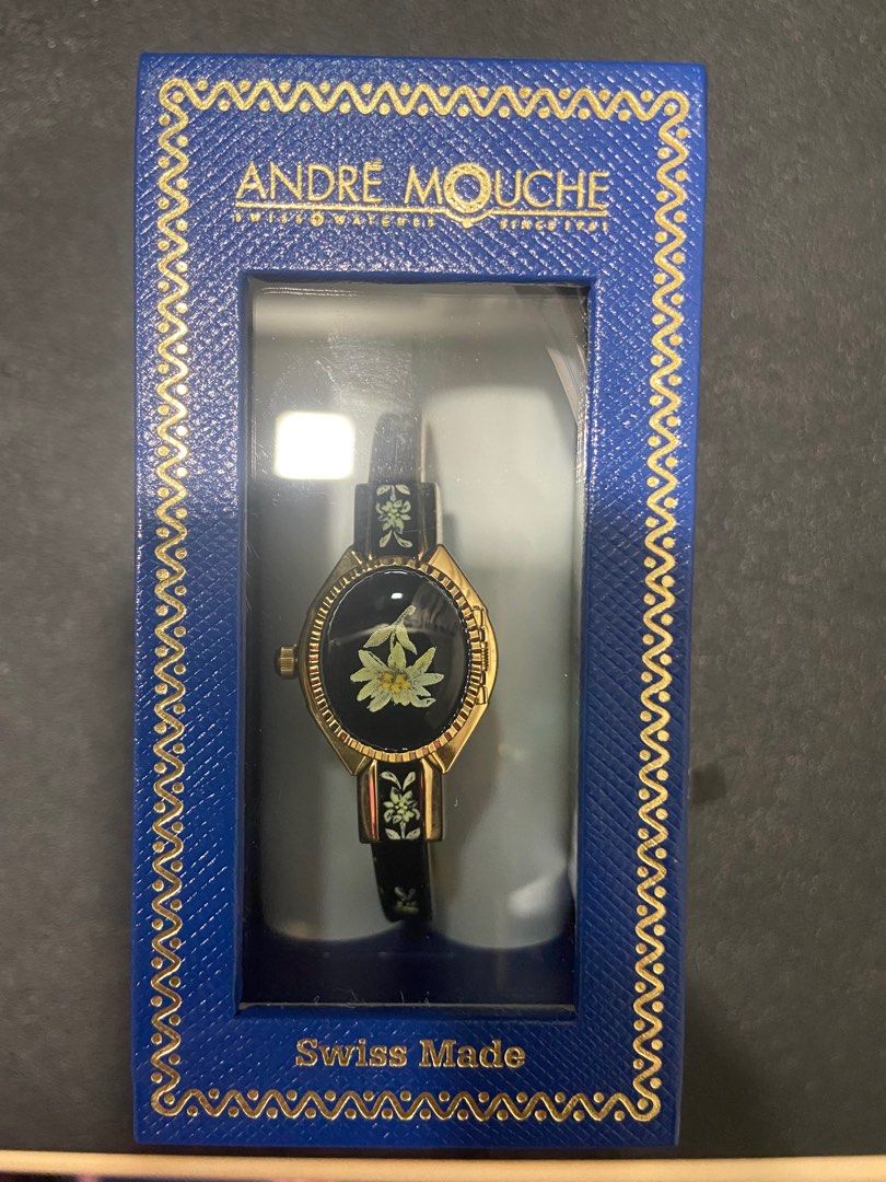 Authentic Andre mouche Swiss luxury bangle watch, Luxury, Watches on Carousell