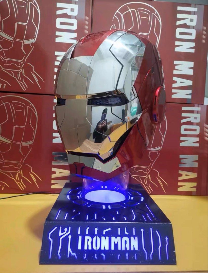 Automatic Mark5 iron man mask (silver edition), Hobbies & Toys, Toys ...