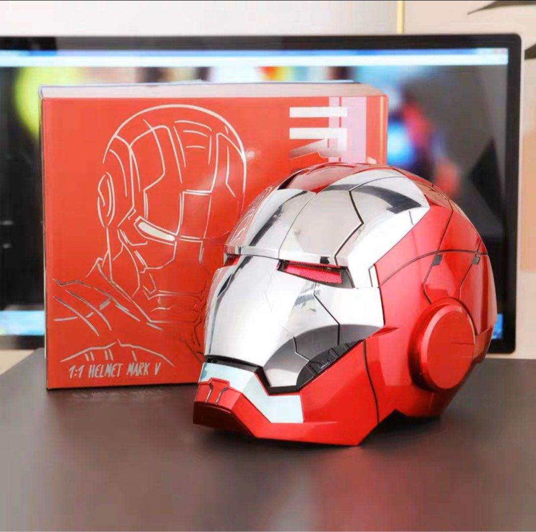 Automatic Mark5 iron man mask (silver edition), Hobbies & Toys, Toys ...