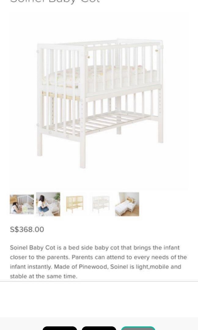 Baby cot co sleeper, Babies & Kids, Baby Nursery & Kids Furniture, Cots ...