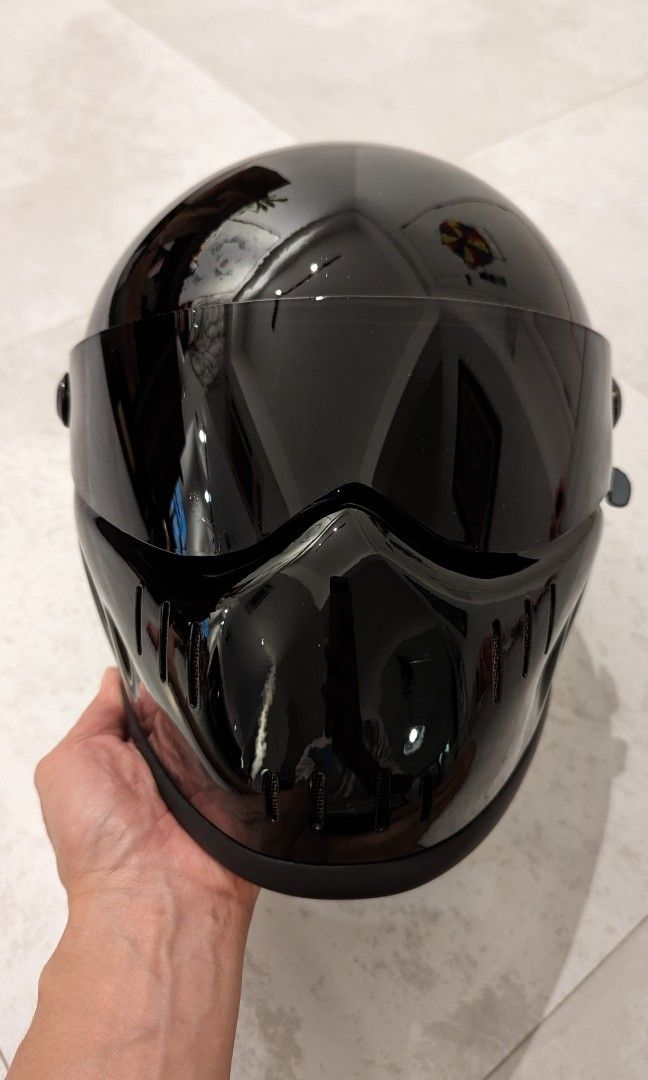 Bandit XXR Motorcycle Helmet - Gloss Black, Motorcycles, Motorcycle ...