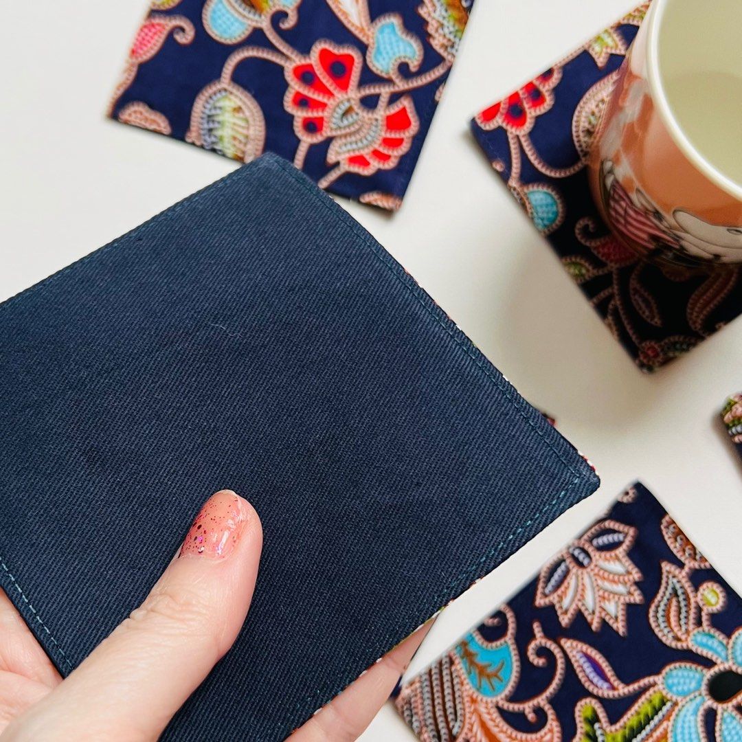 Batik Fabric Coasters Handmade in Singapore, Hobbies & Toys, Stationery ...