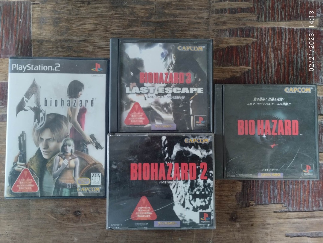 Resident Evil Biohazard 1,2,3,4 for Playstation NTSC J, Video Gaming ...