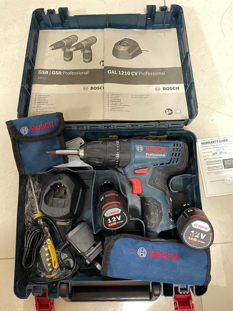 Bosch GSB 120-Li Cordless Impact Drill, Furniture & Home Living, Home ...