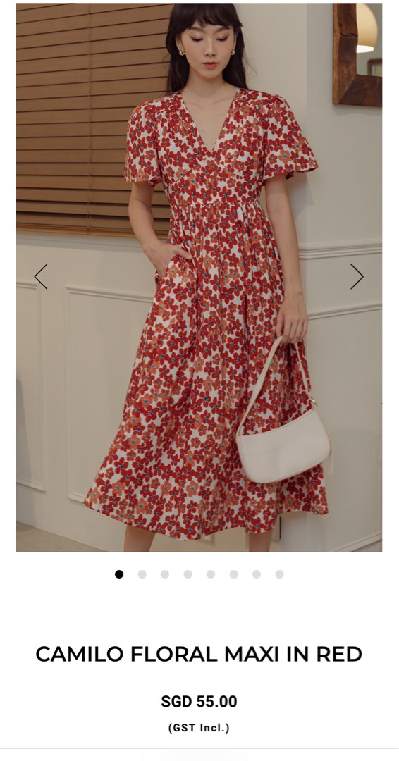 CAMILO FLORAL MAXI IN RED FASHMOB XL, Women's Fashion, Dresses & Sets ...