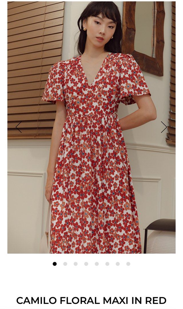 CAMILO FLORAL MAXI IN RED FASHMOB XL, Women's Fashion, Dresses & Sets ...