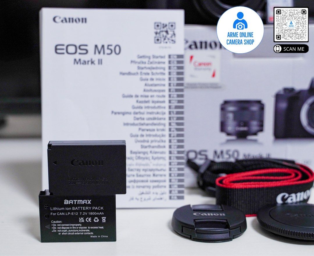 Canon M50 Mark II with Sandisk Ultra 128GB, Two Batteries and LCD ...