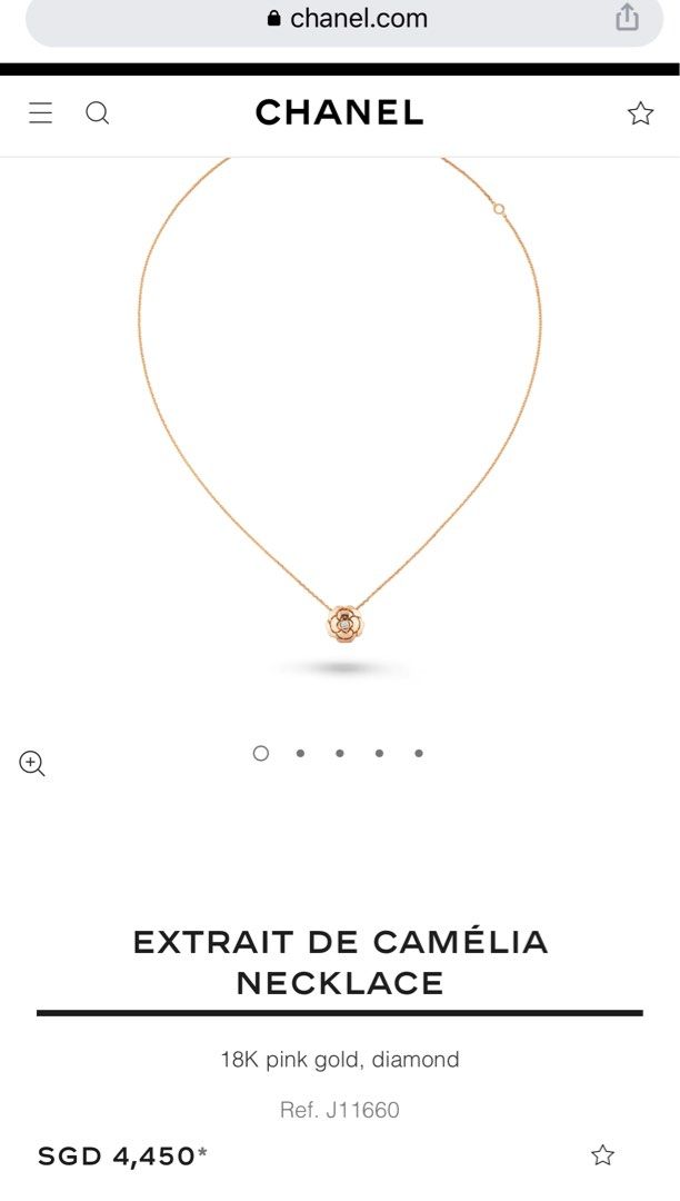 Chanel 18K PG Camelia Necklace, Women's Fashion, Jewelry & Organisers ...