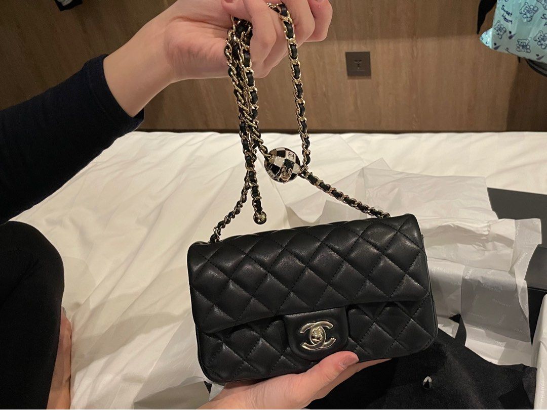 Chanel 23C Pearl Crush F1 Monte Carlo Rectangle Flap Bag, Luxury, Bags ...