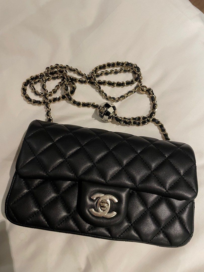 Chanel 23C Pearl Crush F1 Monte Carlo Rectangle Flap Bag, Luxury, Bags ...