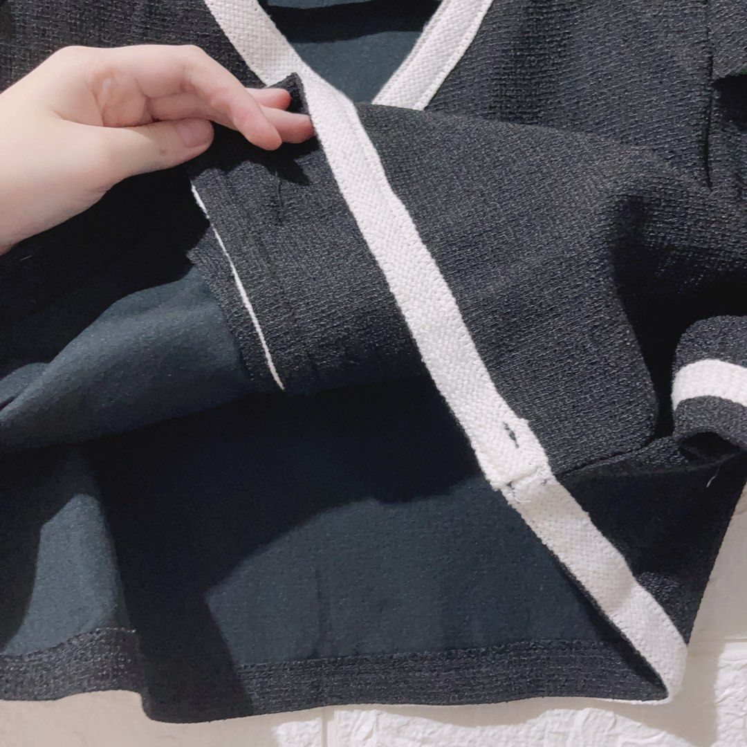 Chanel inspired tweed coords blouse and skirt on Carousell