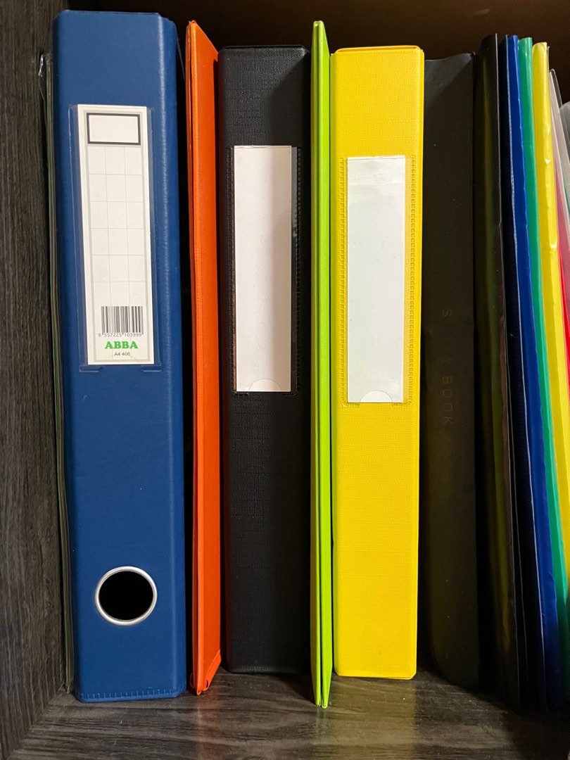 Coloured ring files, Hobbies & Toys, Stationery & Craft, Stationery ...