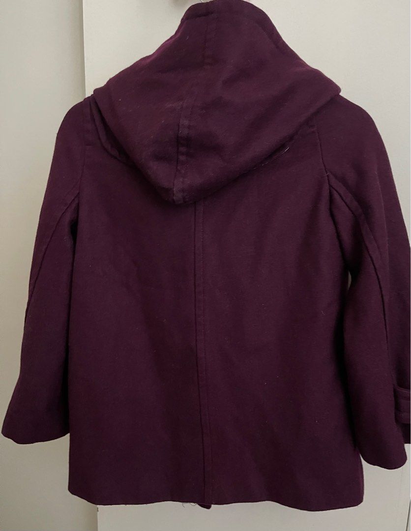Dark Violet Coat, Women's Fashion, Coats, Jackets and Outerwear on ...