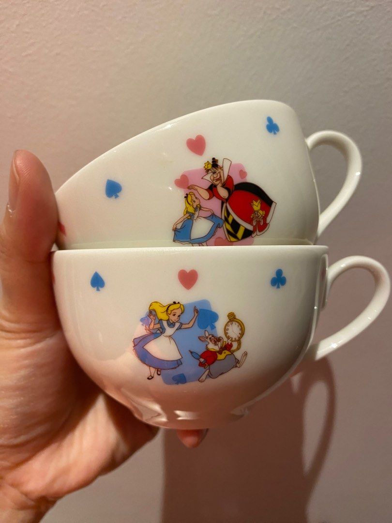 Disney Alice cup x2 (2008), Hobbies & Toys, Collectibles & Memorabilia ...