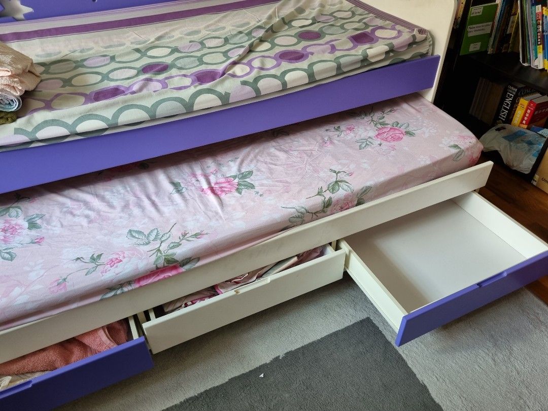 Double decker bed, Furniture & Home Living, Furniture, Bed Frames ...