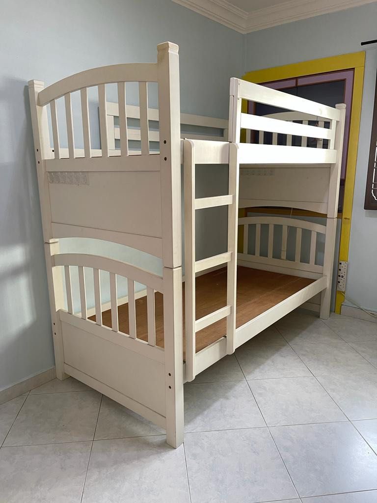 Double decker bed frame, Furniture & Home Living, Furniture, Bed Frames ...
