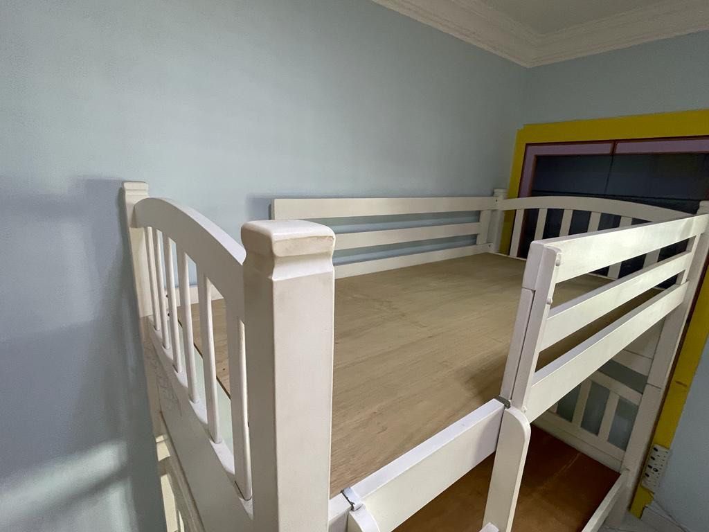 Double decker bed frame, Furniture & Home Living, Furniture, Bed Frames ...