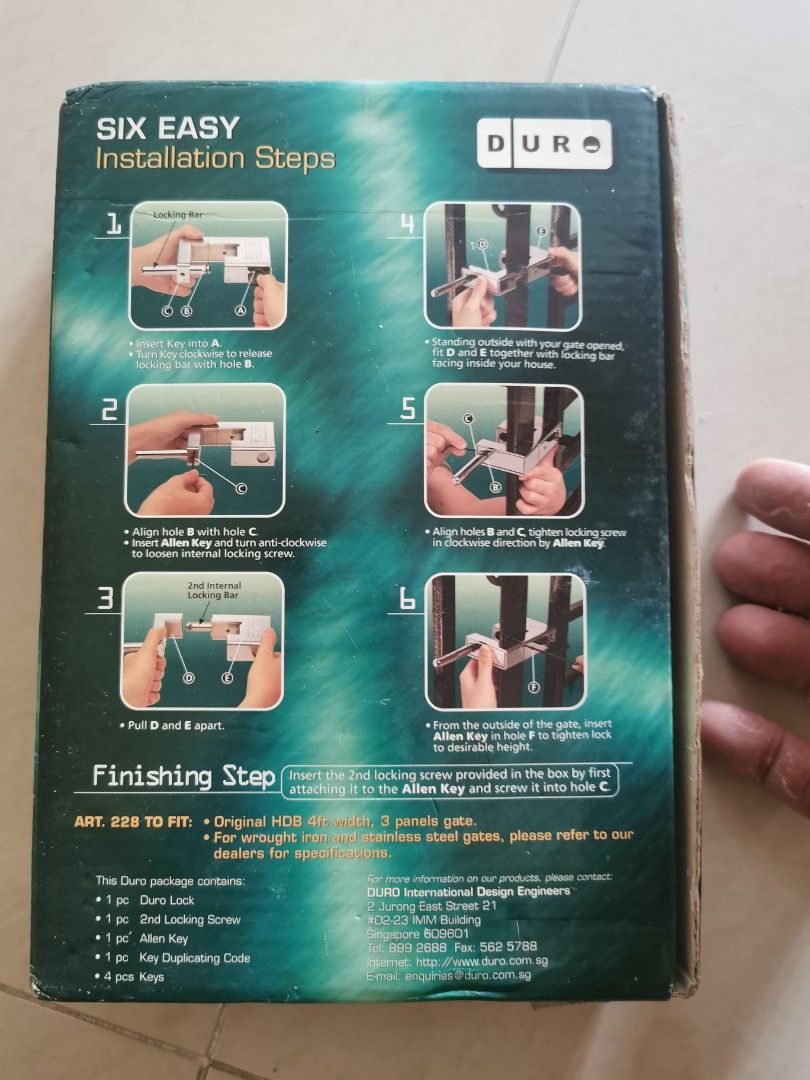 Duro dual lock for sale $80, Furniture & Home Living, Security & Locks ...