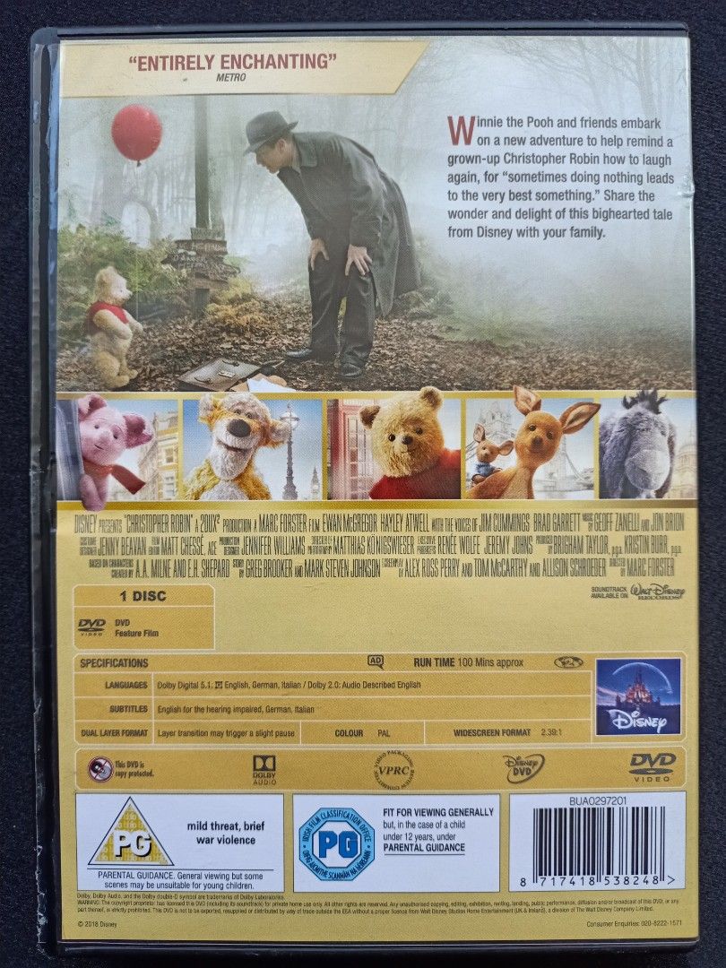 DVD Christopher Robin, Hobbies & Toys, Music & Media, CDs & DVDs on ...