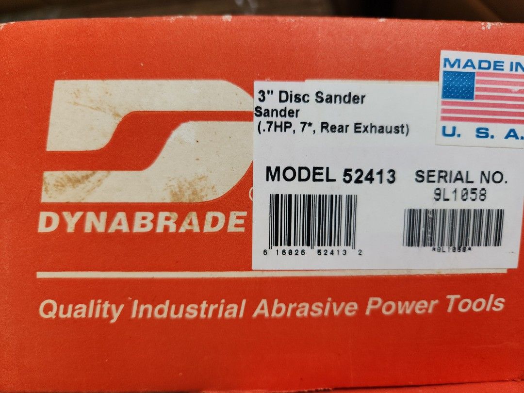 Dynabrade 3" Disc Sander Model 52413, Furniture & Home Living, Home ...
