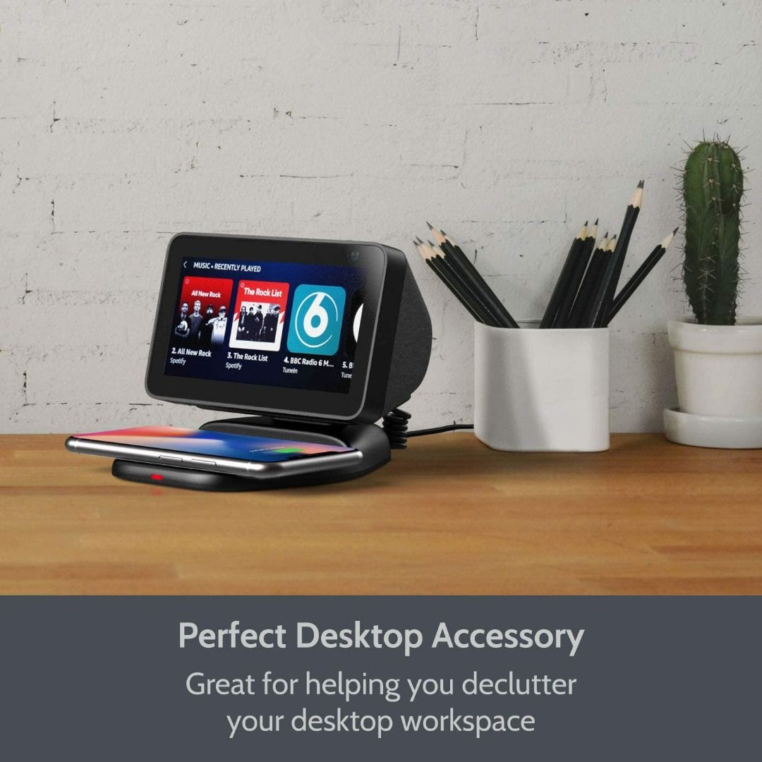 Echo Show 5 Stand with Wireless Charging, Adjustable Magnetic Mount ...