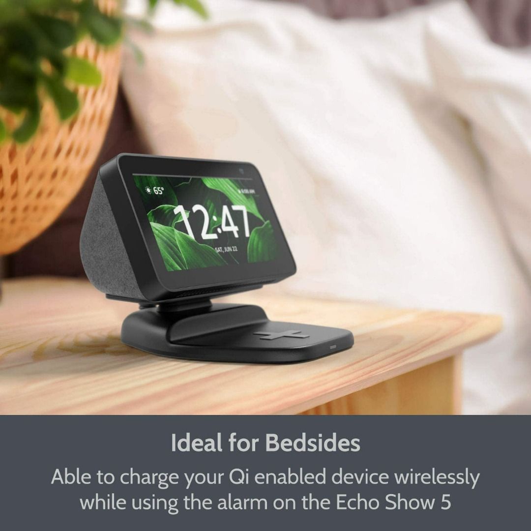 Echo Show 5 Stand with Wireless Charging, Adjustable Magnetic Mount ...