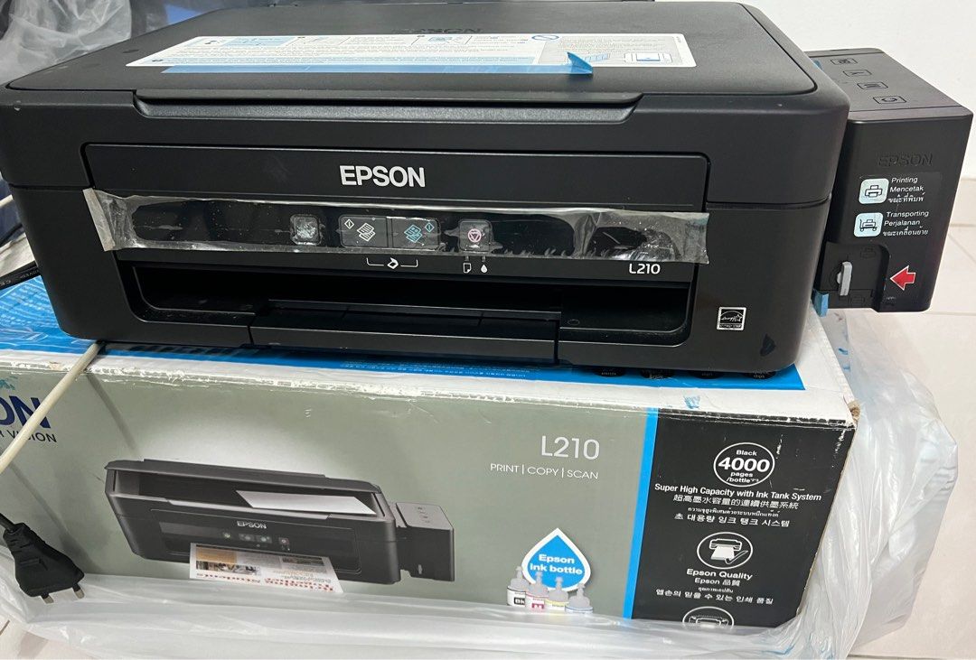 Epson L210 Print/Copy/Scan with FREE newly filled inks Cyan, Magenta ...