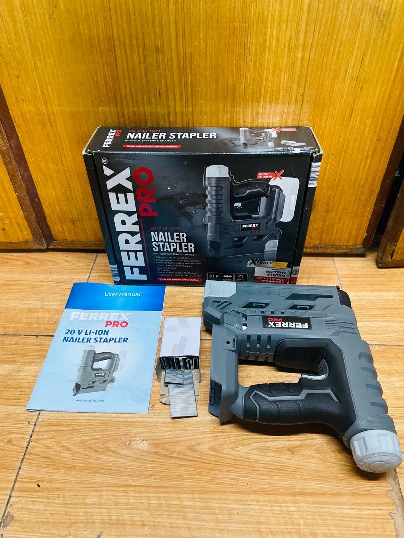 Ferrex Pro Nailer and Stapler, Furniture & Home Living, Home ...