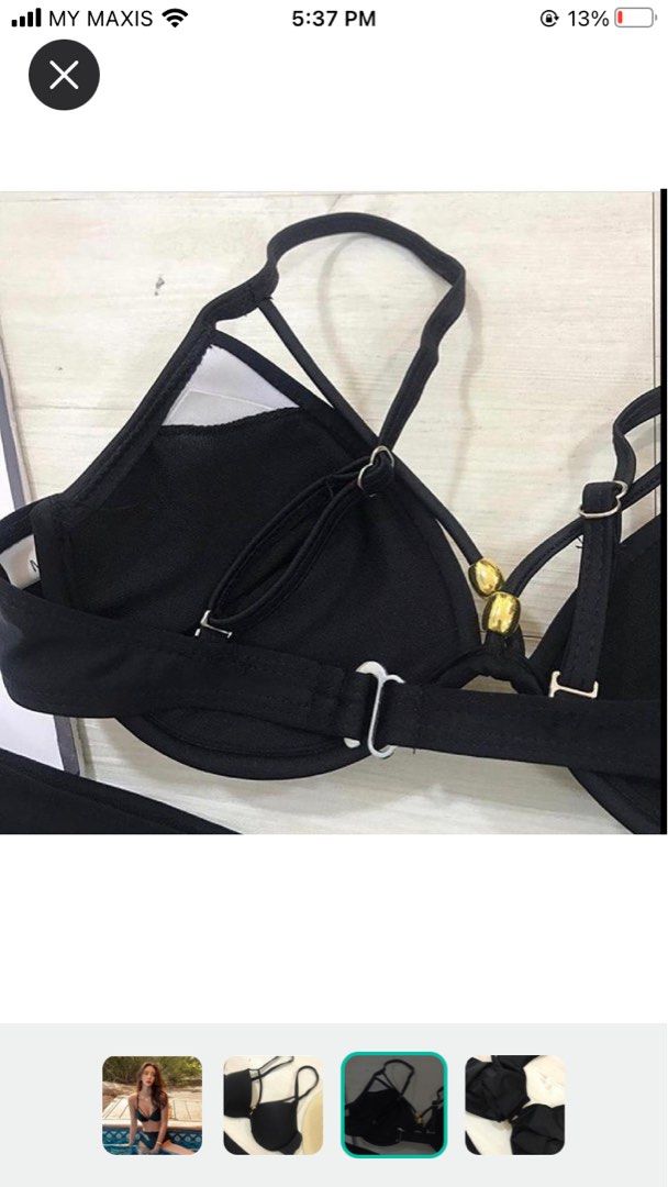 Fine Angel Black Bikini, Women's Fashion, Swimwear, Bikinis & Swimsuits ...