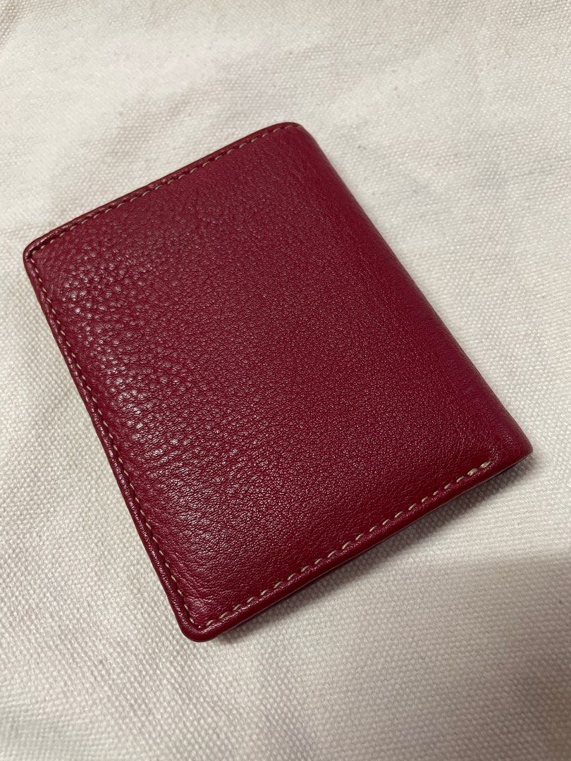 Fino Leather Original Authentic Card Holder Wallet in Red, Women's ...