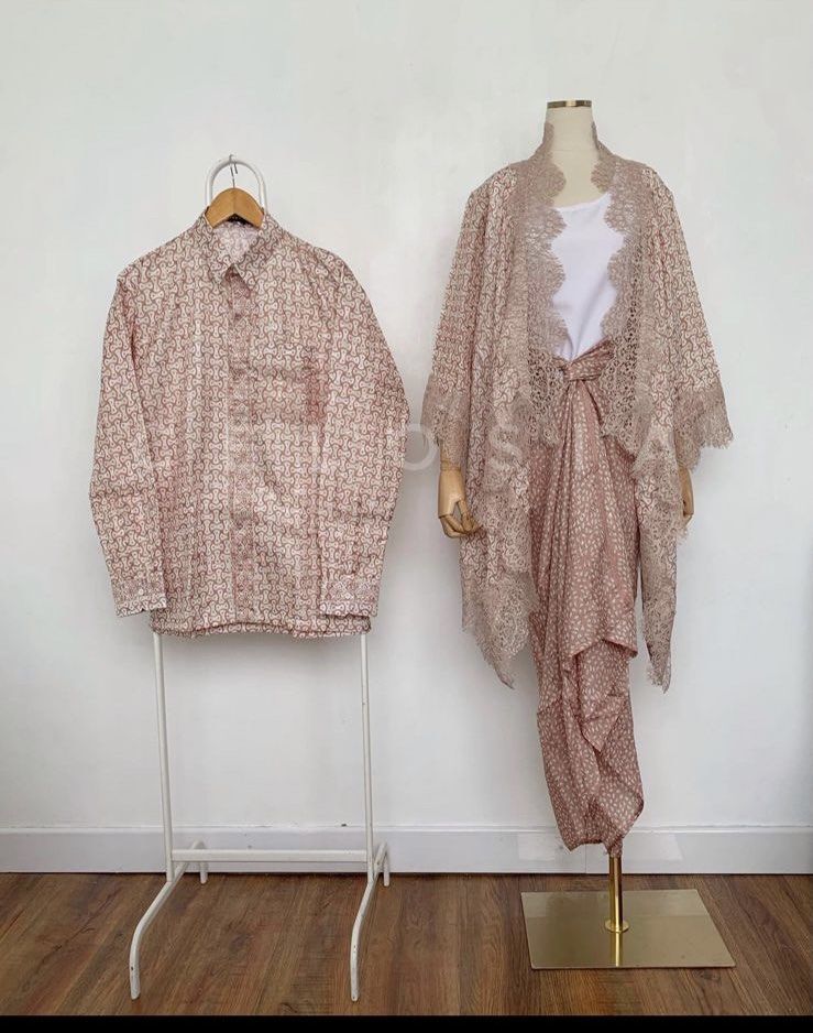 For Rent Set Rok Tunik Batik Couple Dress Pesta Kondangan Acara ...
