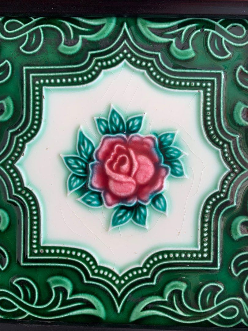 Framed vintage Peranakan Tile, Hobbies & Toys, Memorabilia ...