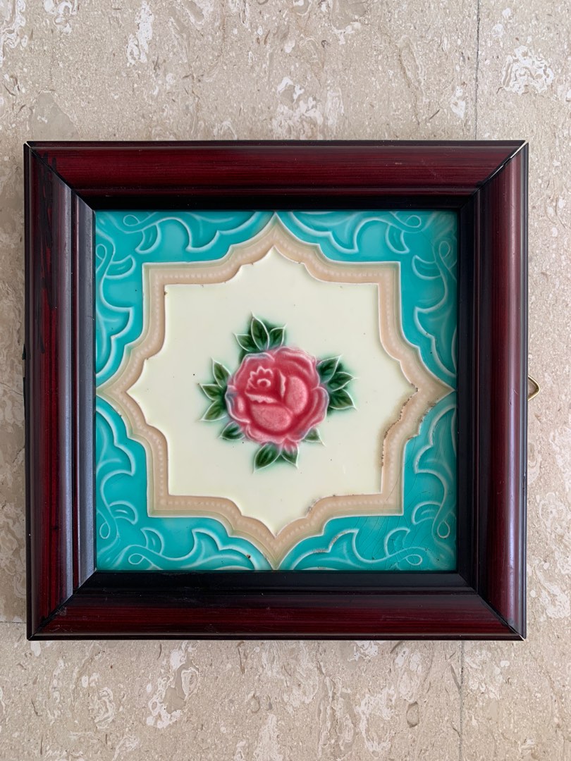 Framed vintage Peranakan Tile, Hobbies & Toys, Memorabilia ...