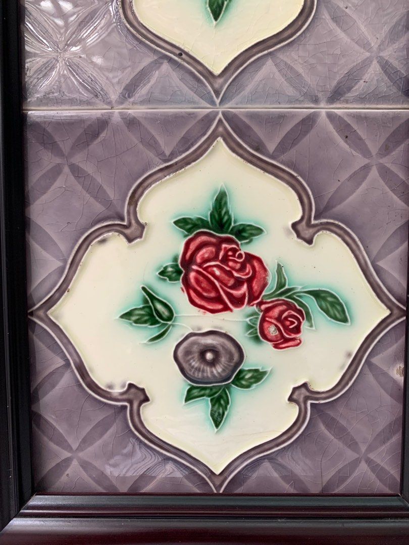 Framed vintage Peranakan Tiles, Hobbies & Toys, Memorabilia ...