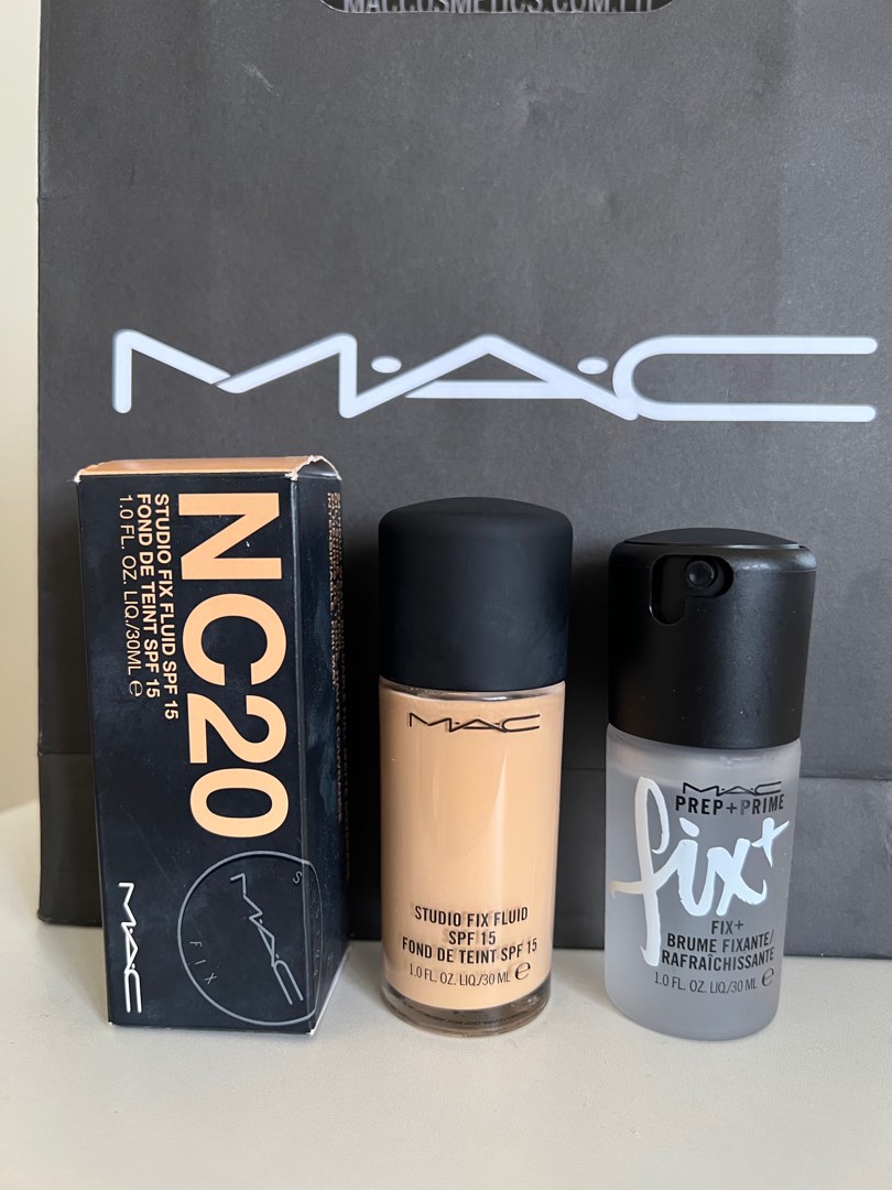 Free Authentic MAC STUDIO FIX FOUNDATION + MAC FIX PRIMER MIST, Beauty ...