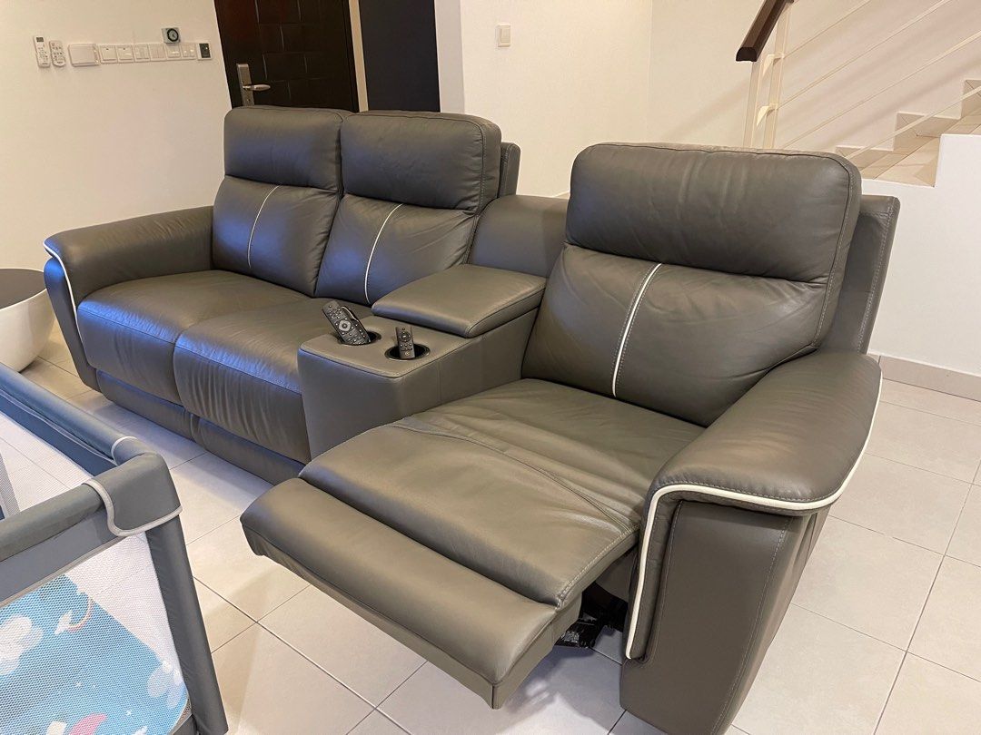 8ft Leather Sofa | Baci Living Room
