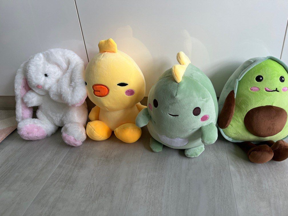 Fun claw rabbit duck dinosaur avocado plush, Hobbies & Toys, Toys ...